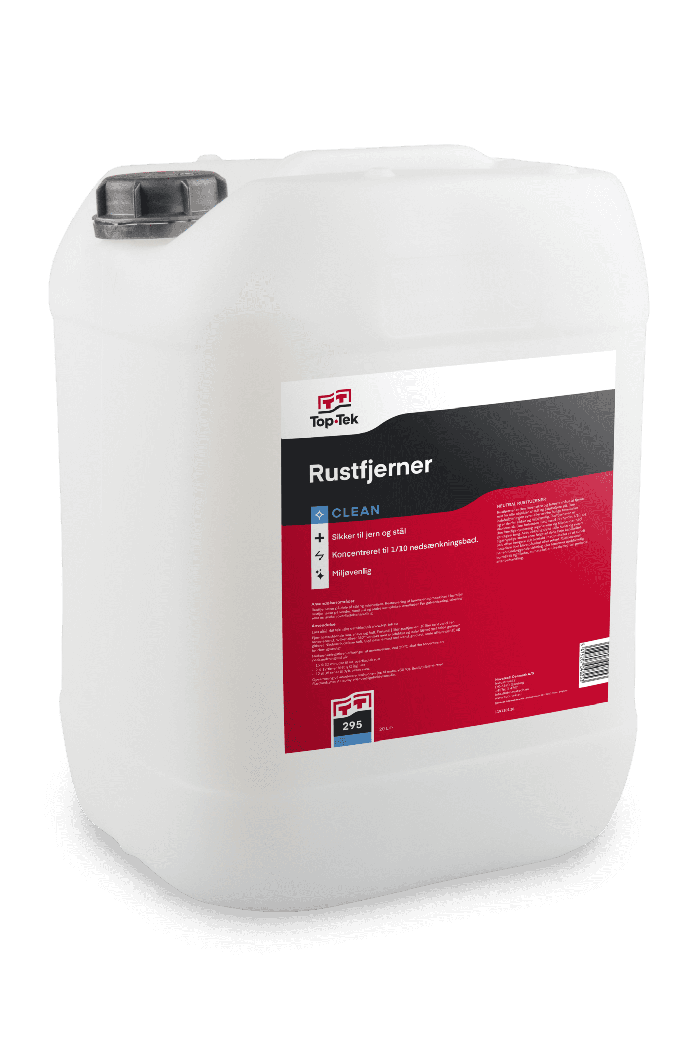 TT-295 Rustfjerner, 20 ltr - TOPTEK
