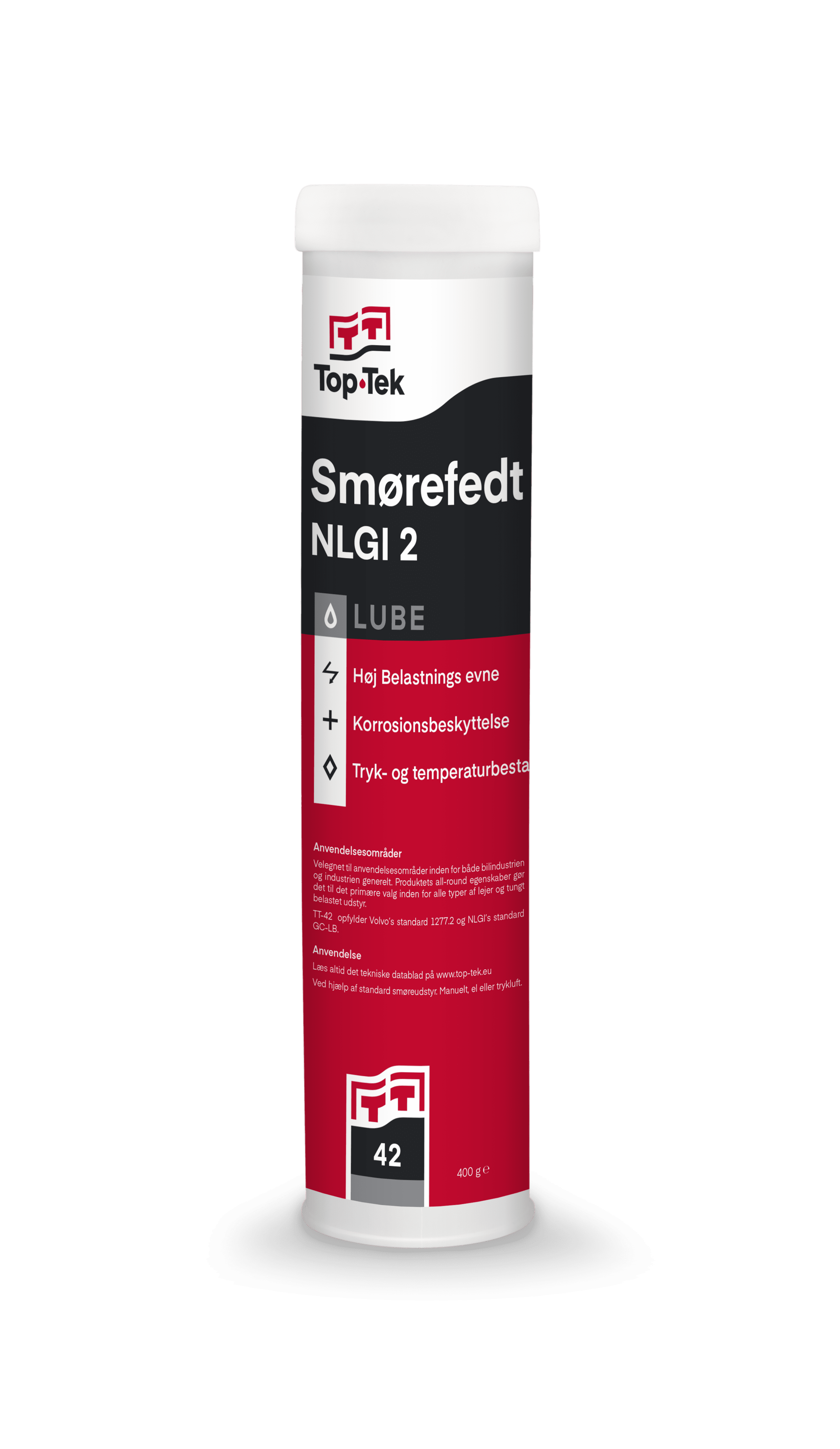 TT-42 Højtydende smørefedt, NLGI 2, 400g - TOPTEK